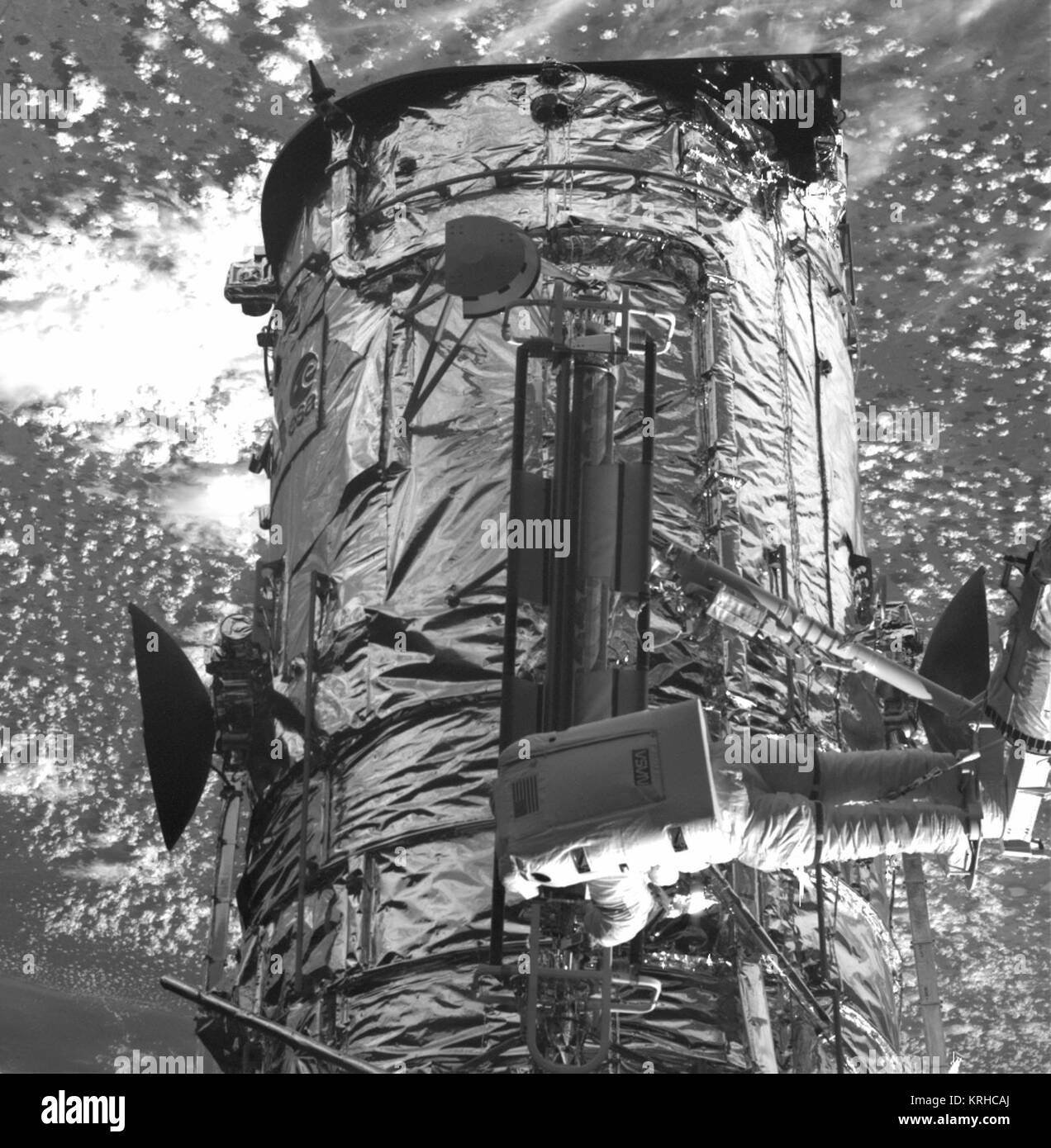Nasa mission shuttle astronaut Black and White Stock Photos & Images ...