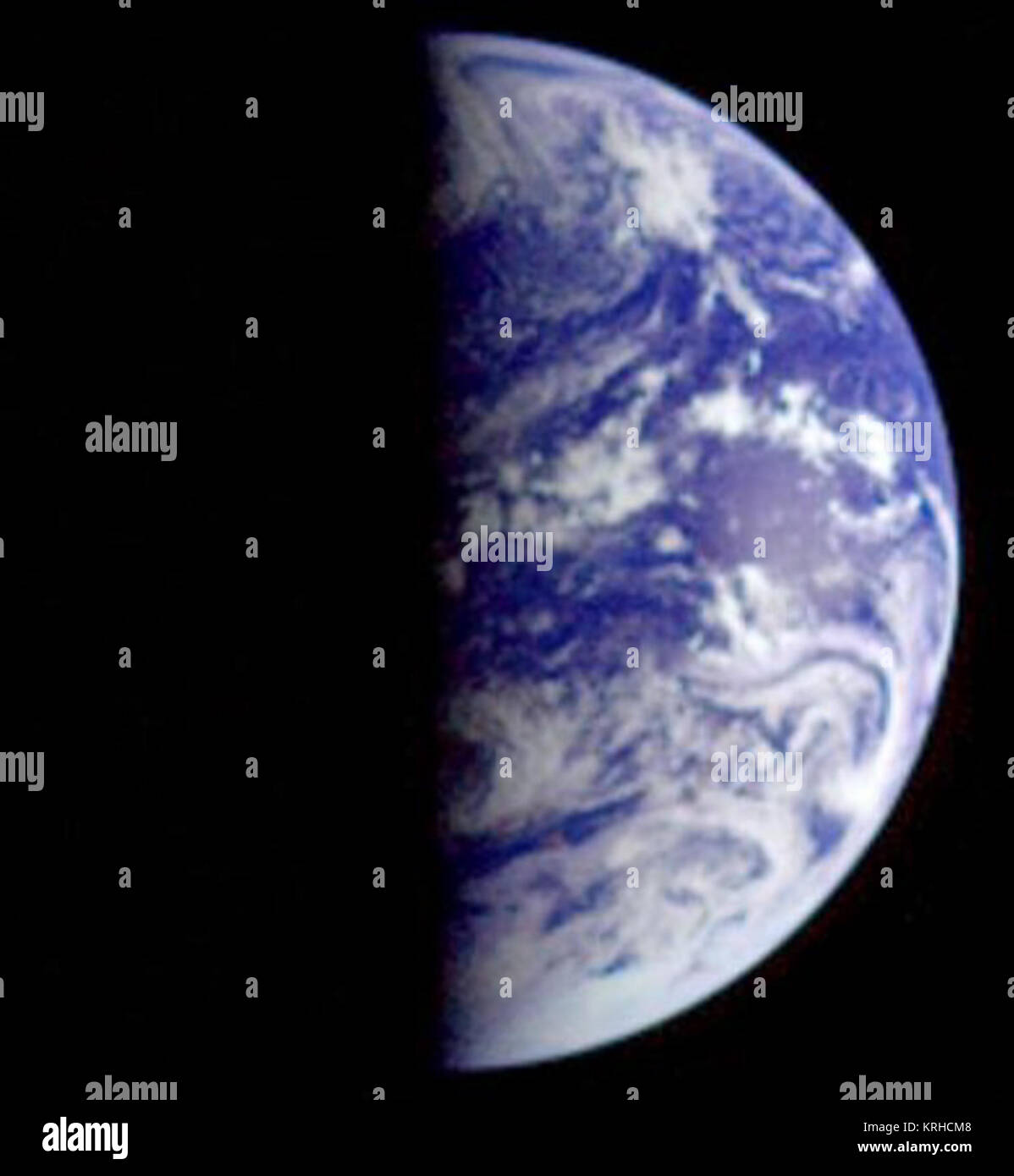 Crescent Earth from Galileo Stock Photo - Alamy