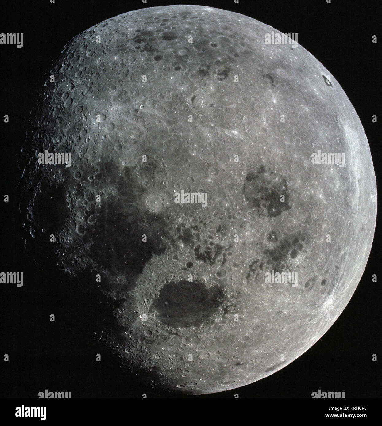 Apollo 8 Picture of the Moon (AS08-14-2506, cropped Stock Photo - Alamy