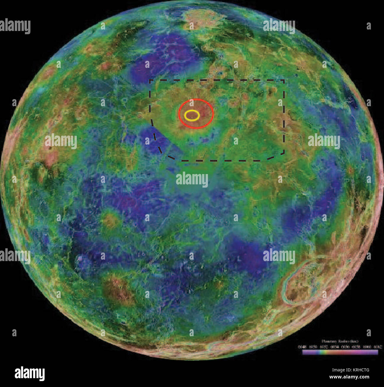 Southern Hemisphere of Venus Stock Photo - Alamy