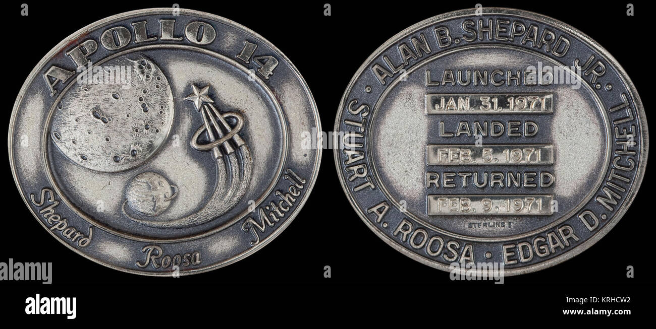 Apollo 14 Flown Silver Robbins Medallion (SN-192 Stock Photo - Alamy