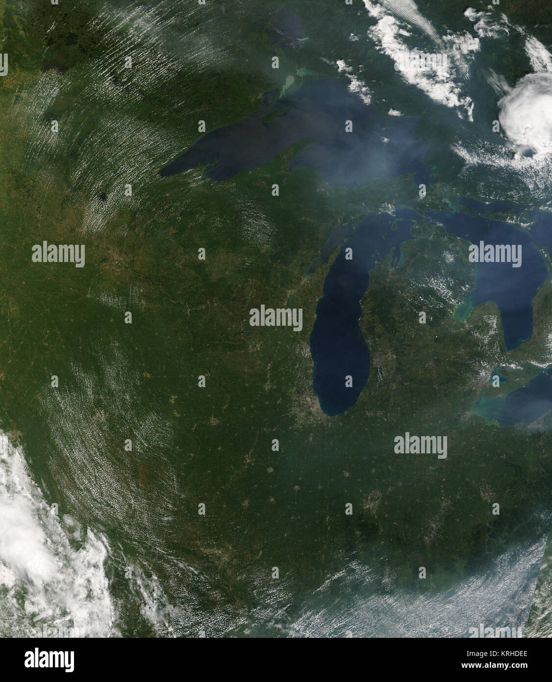 Great lakes satellite image hi-res stock photography and images - Alamy