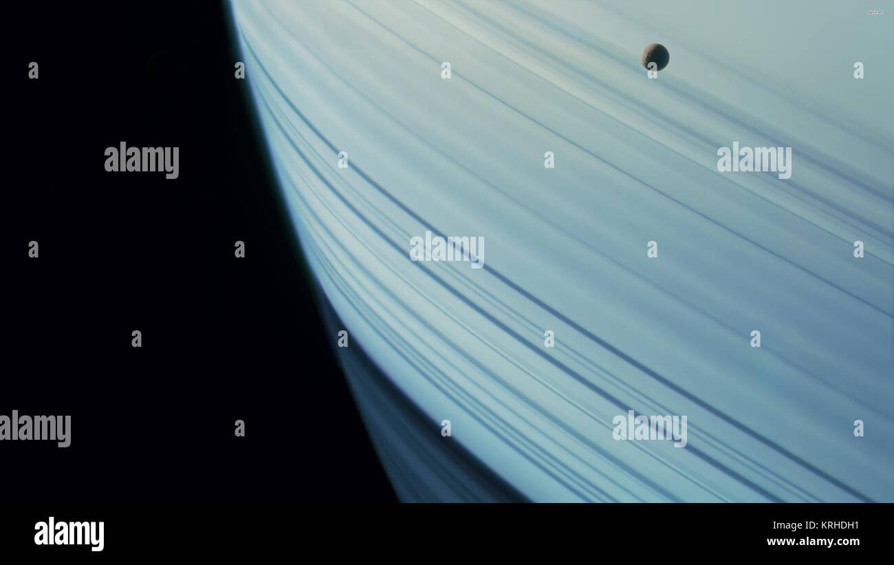 Mimas moon false color Stock Photo - Alamy