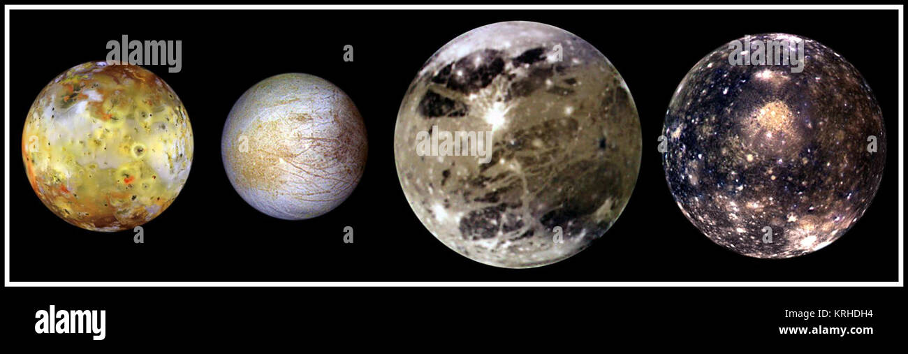 PIA01400 The Galilean Satellites Stock Photo - Alamy