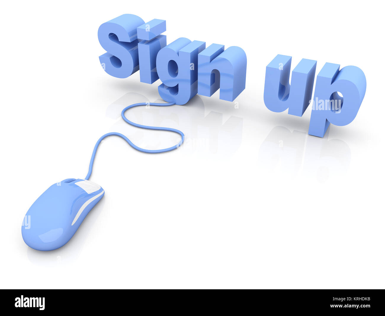 Sign up. 3D rendered Illustration. Isolated on white Stock Photo - Alamy