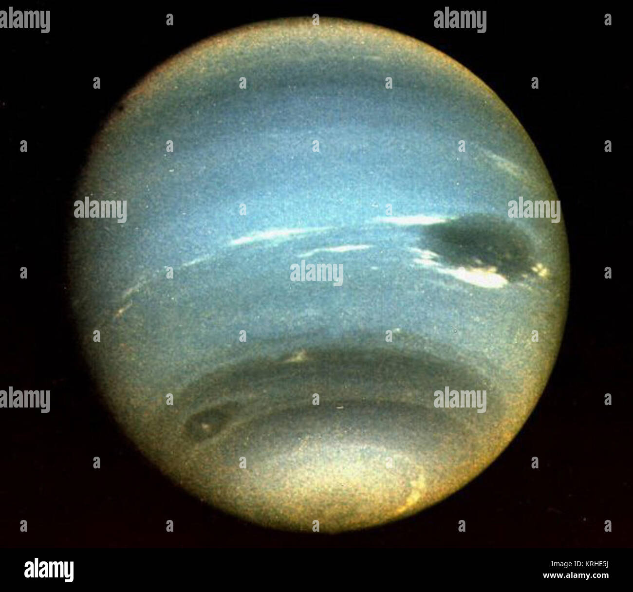 Neptune from First Voyager 2 Flyby 28cropped29 Stock Photo - Alamy
