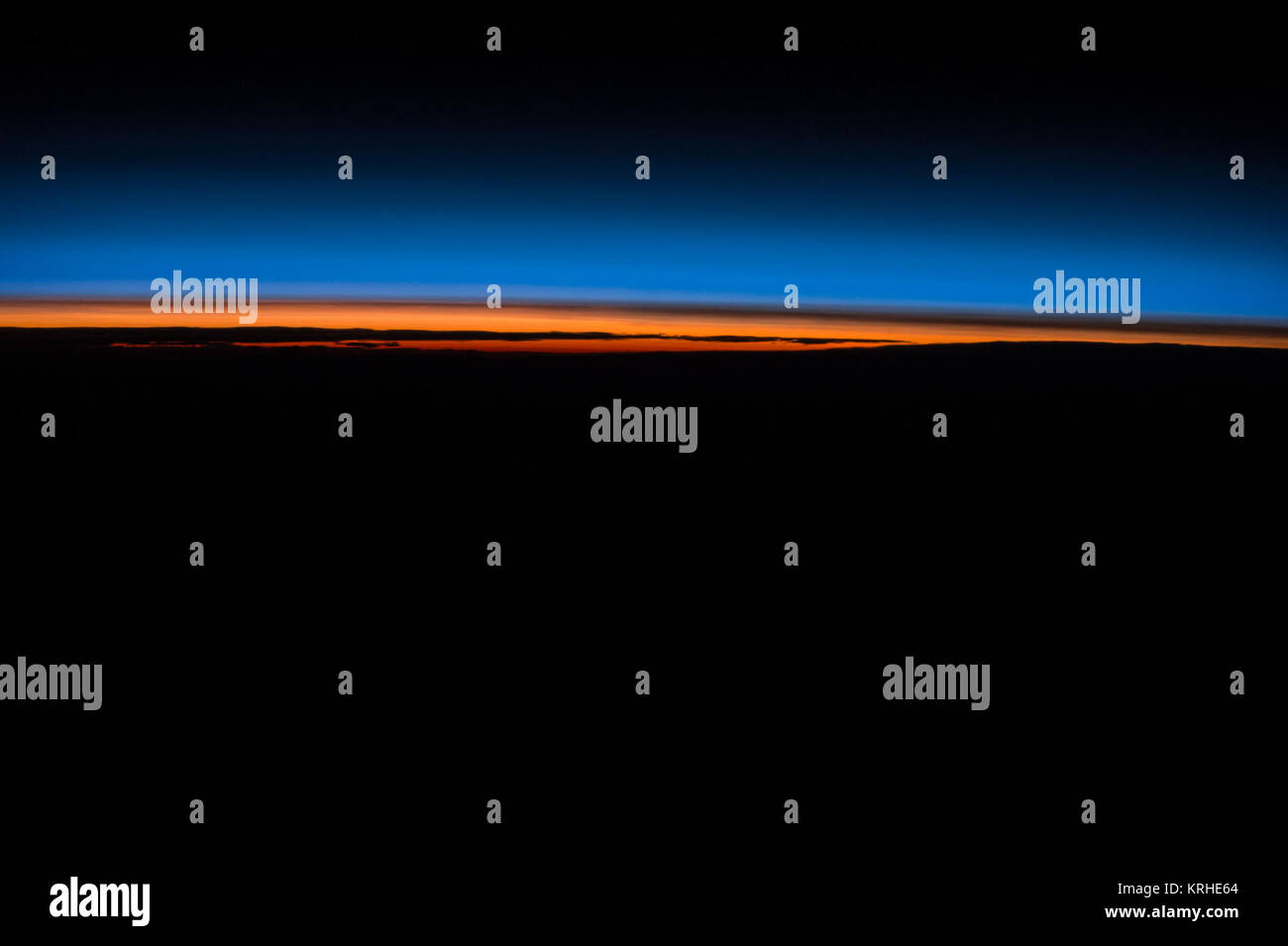 ISS-43 Sunset from ISS Stock Photo - Alamy