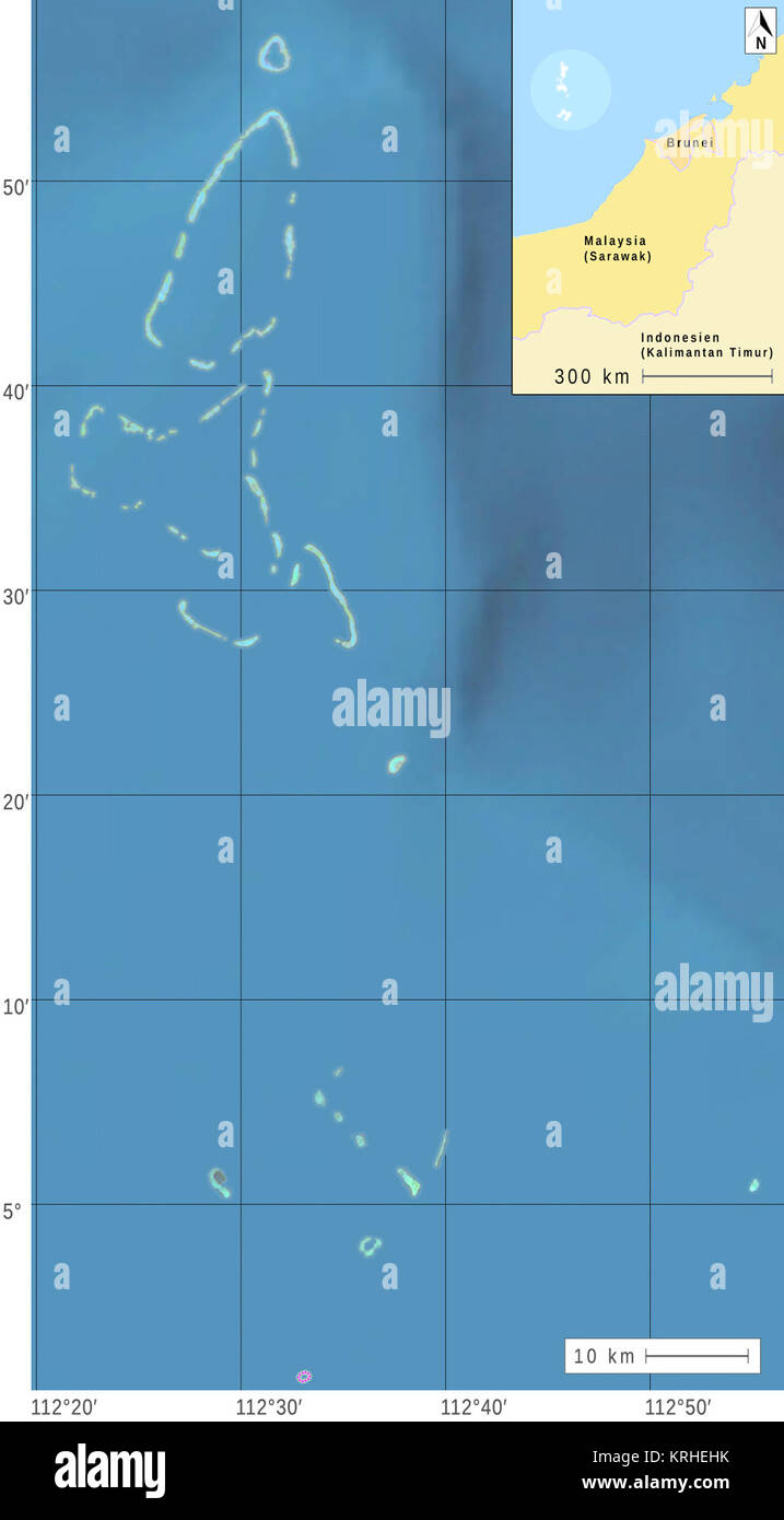 North and South Luconia Shoals Stock Photo - Alamy
