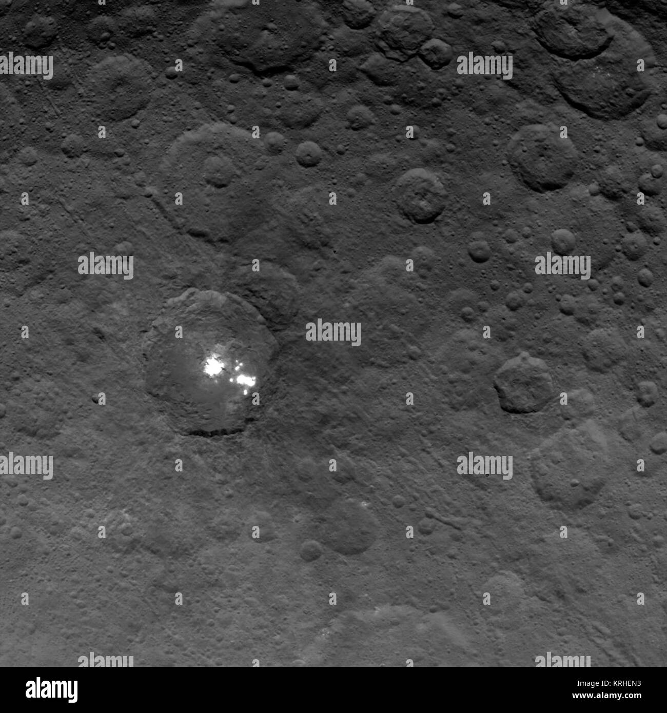 Bright Spots on Ceres by Dawn on 6 June 2015 Stock Photo - Alamy