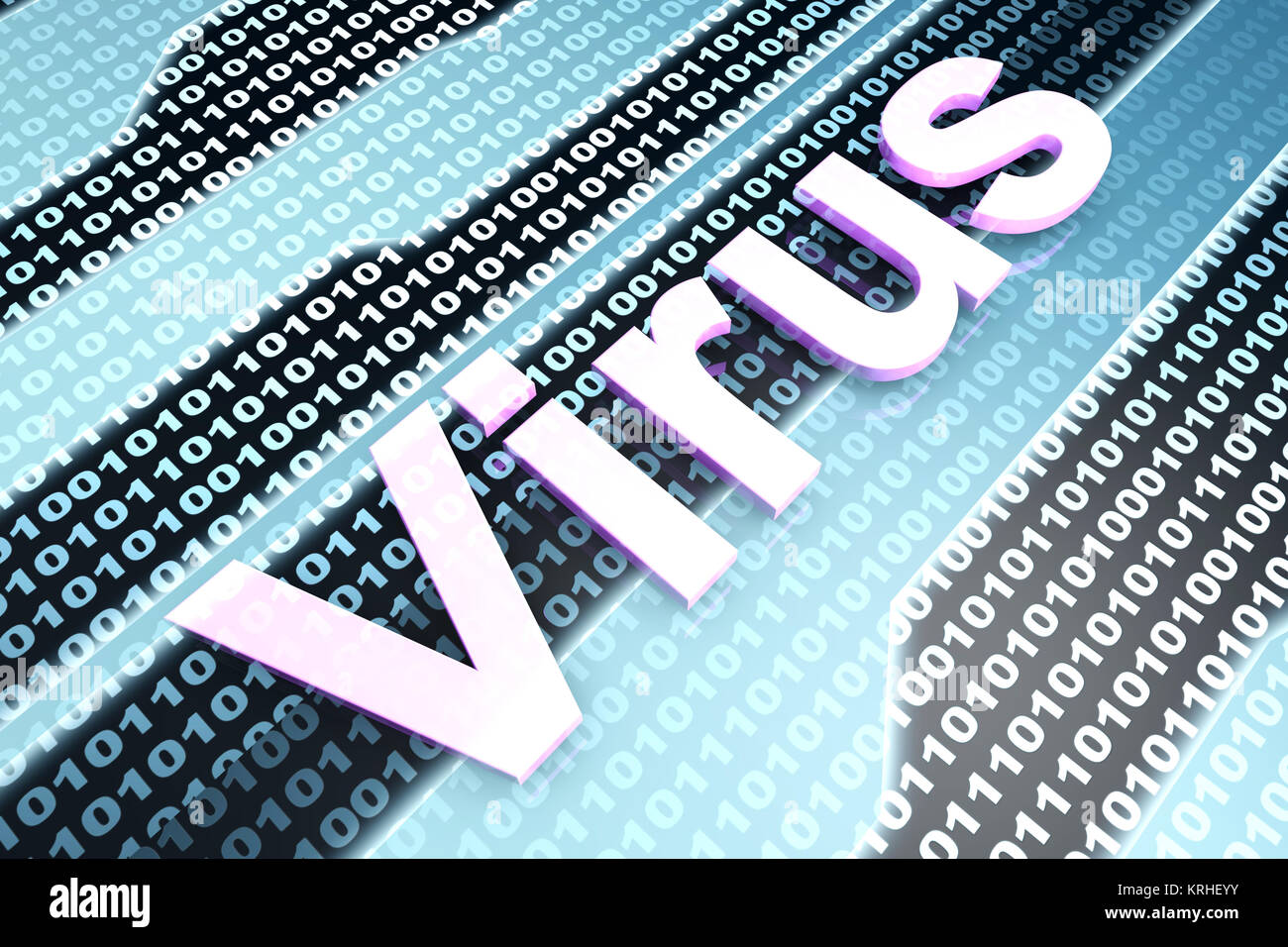 Computer virus in digital code. 3D illustration Stock Photo - Alamy