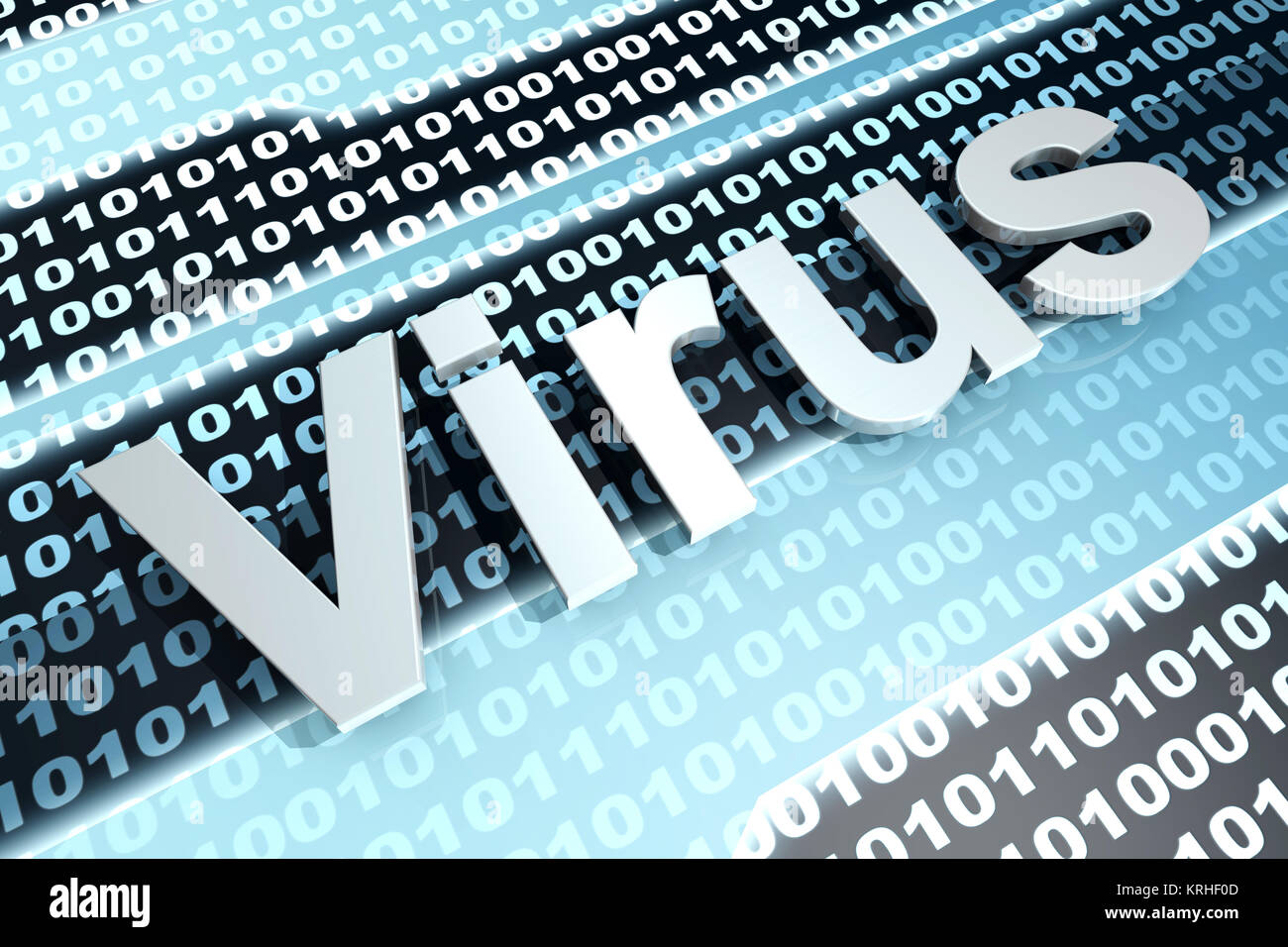 Computer virus in digital code. 3D illustration Stock Photo - Alamy