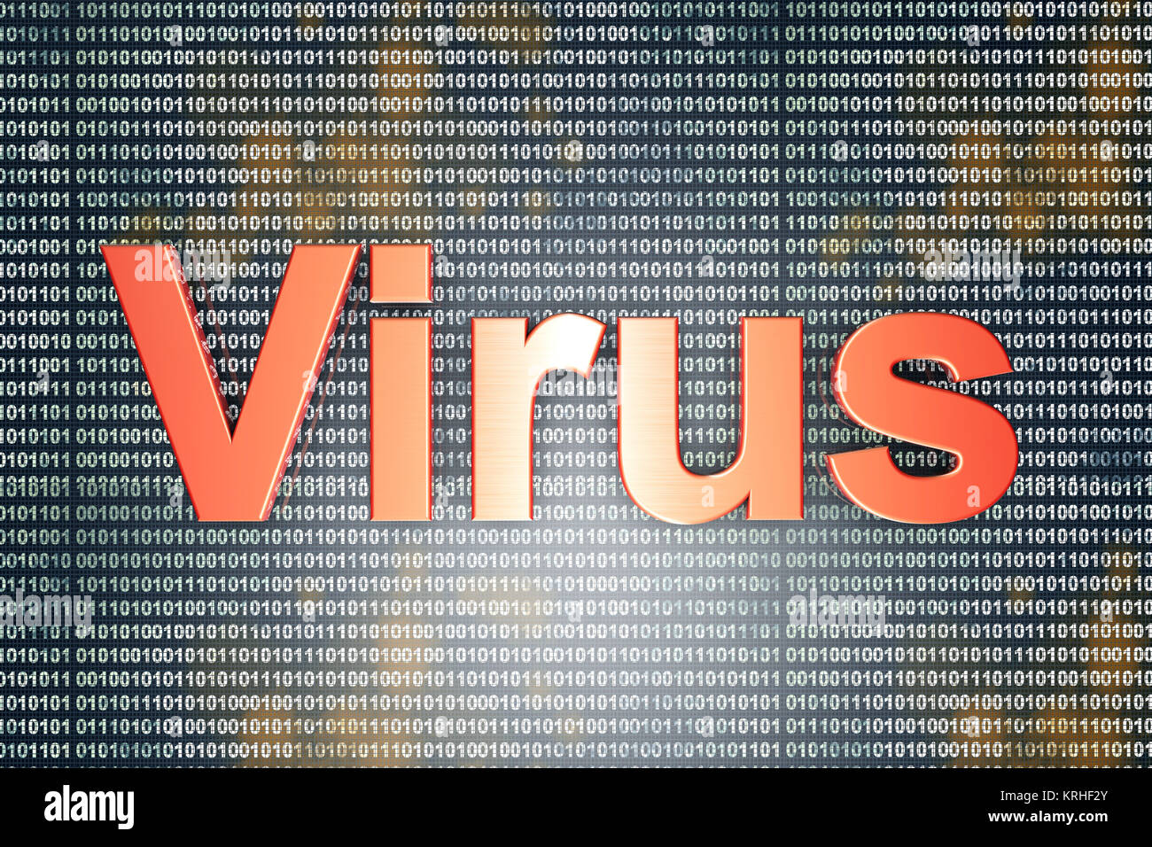 Computer virus in digital code. 3D illustration Stock Photo - Alamy