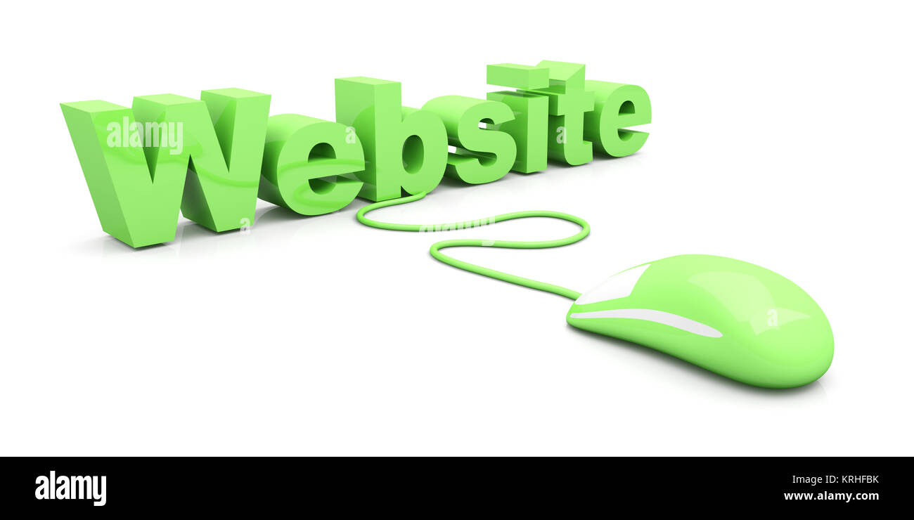 Website click. 3D rendered Illustration Stock Photo - Alamy