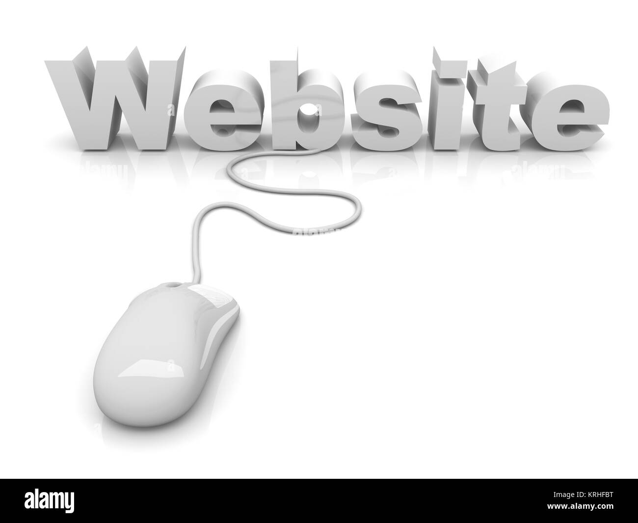 Website click. 3D rendered Illustration. Isolated on white Stock Photo ...