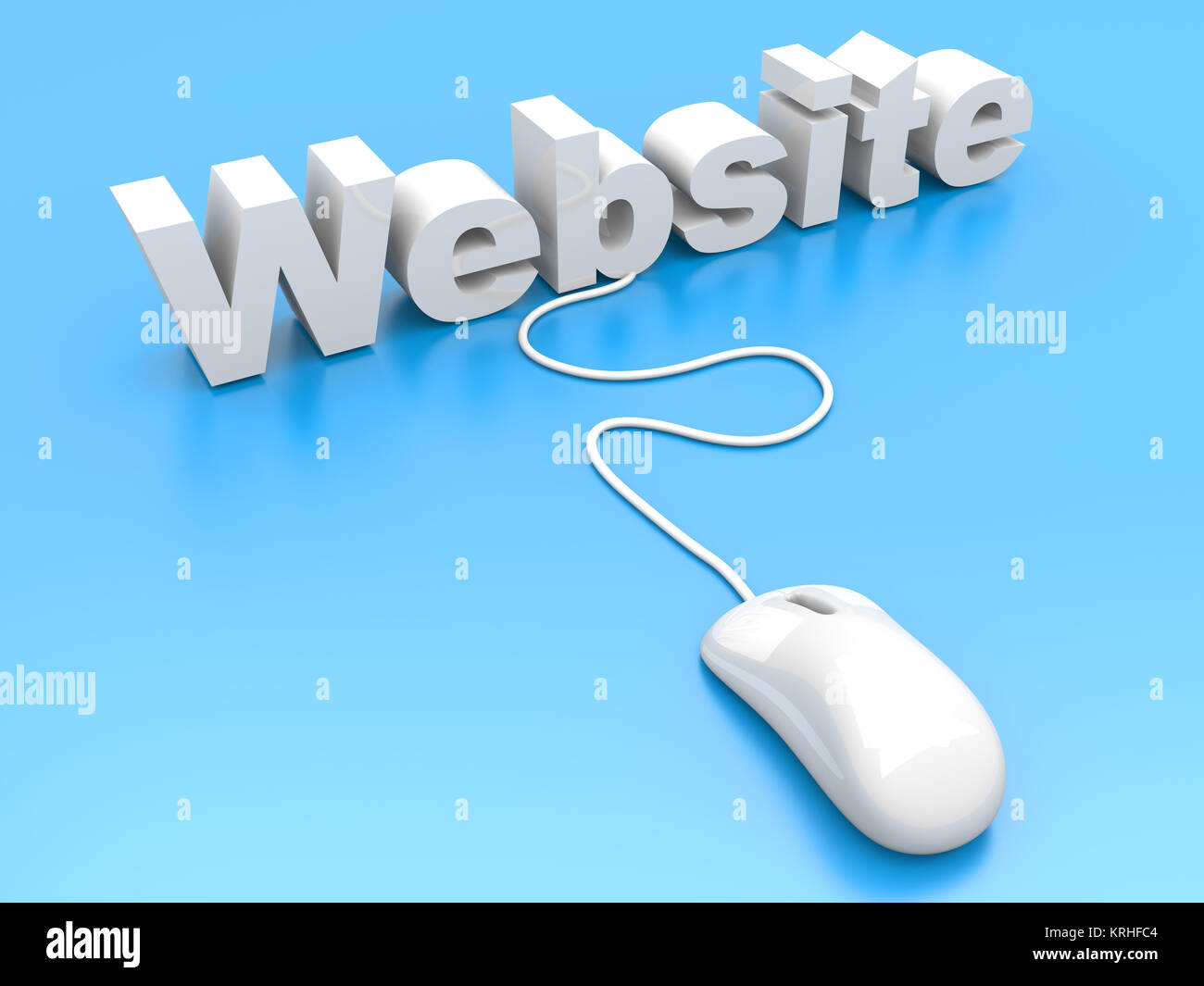 Website click. 3D rendered Illustration. Isolated on white Stock Photo ...