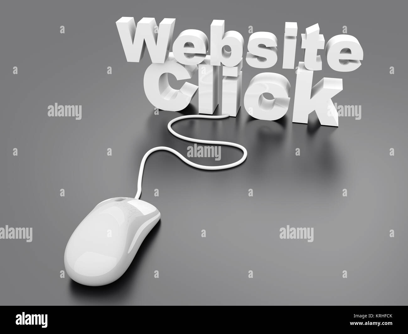 Website click. 3D rendered Illustration Stock Photo - Alamy