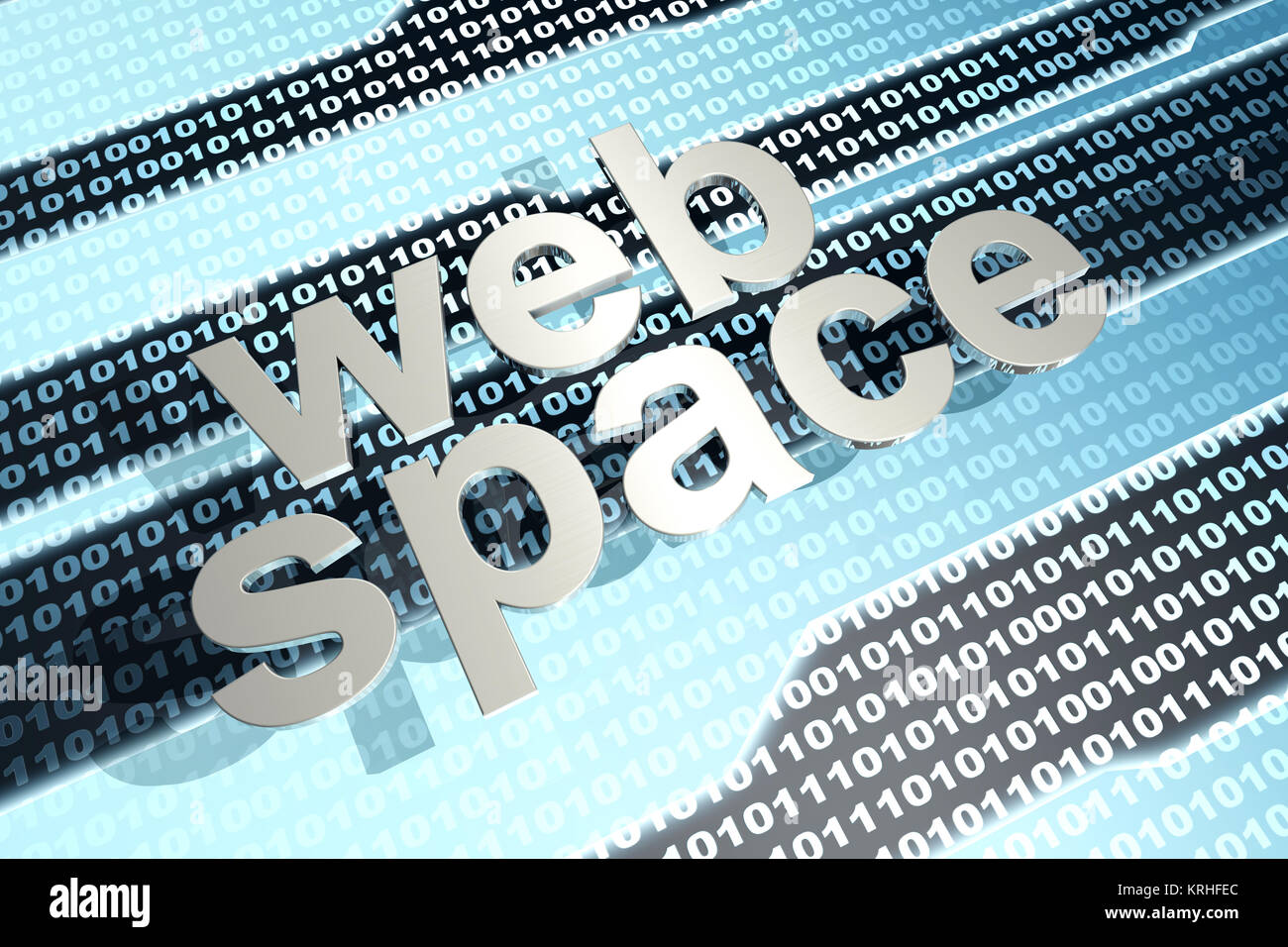 Digital webspace and binary code. 3D illustration Stock Photo - Alamy