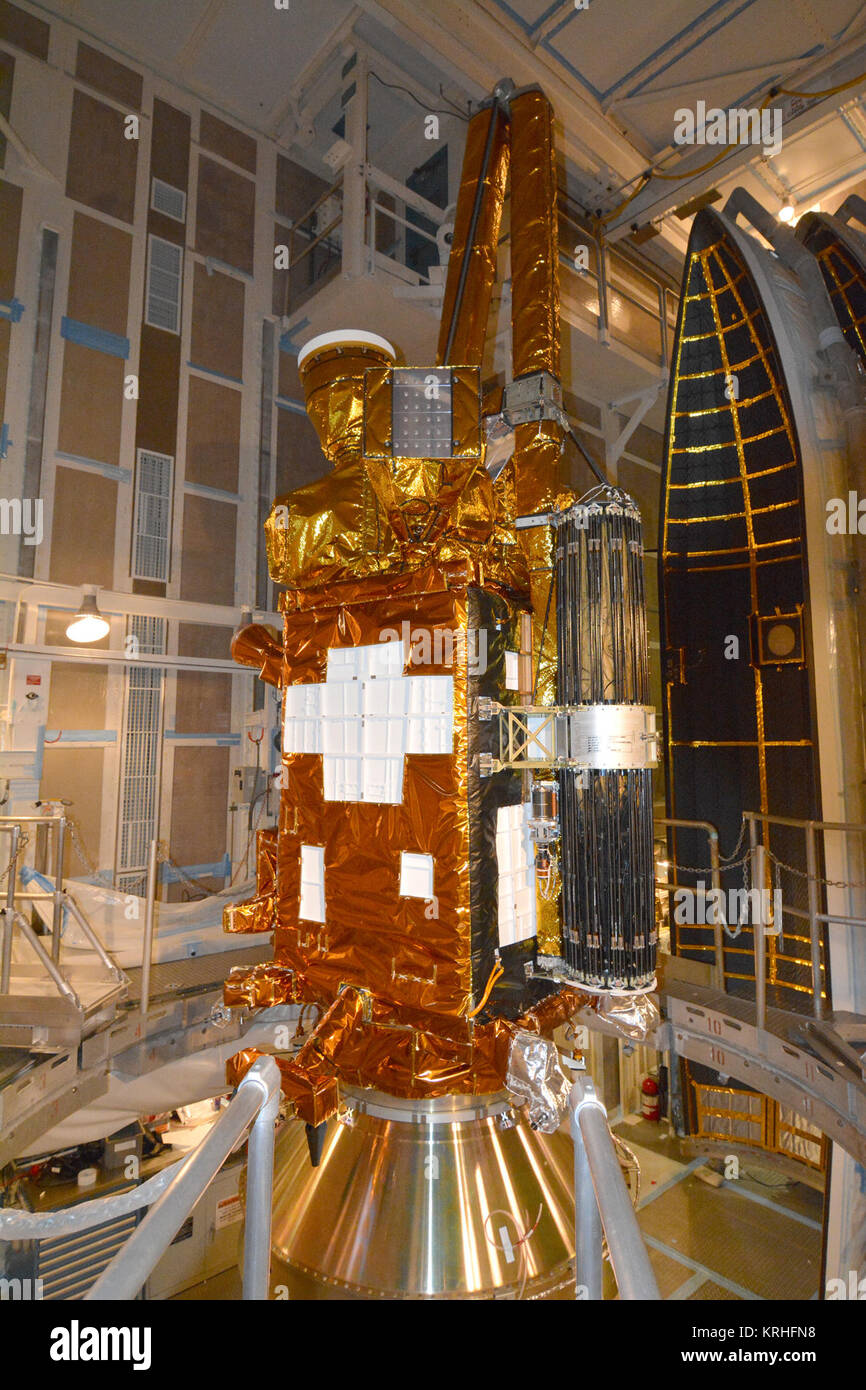 SMAP in Delta II service structure at VAFB SLC-2 (KSC-2015-1159 Stock ...