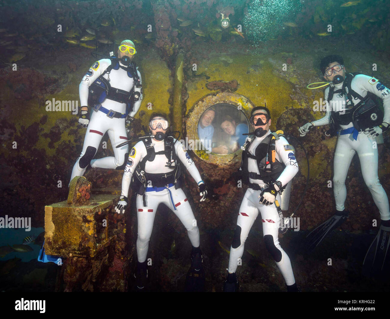 NASA NEEMO 20 Aquanaut Crew Stock Photo - Alamy