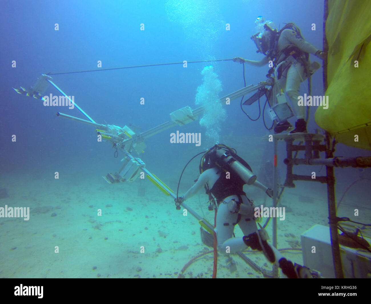 DCIM123GOPRO NEEMO 20 Crew stowing the mars moons boom Stock Photo - Alamy