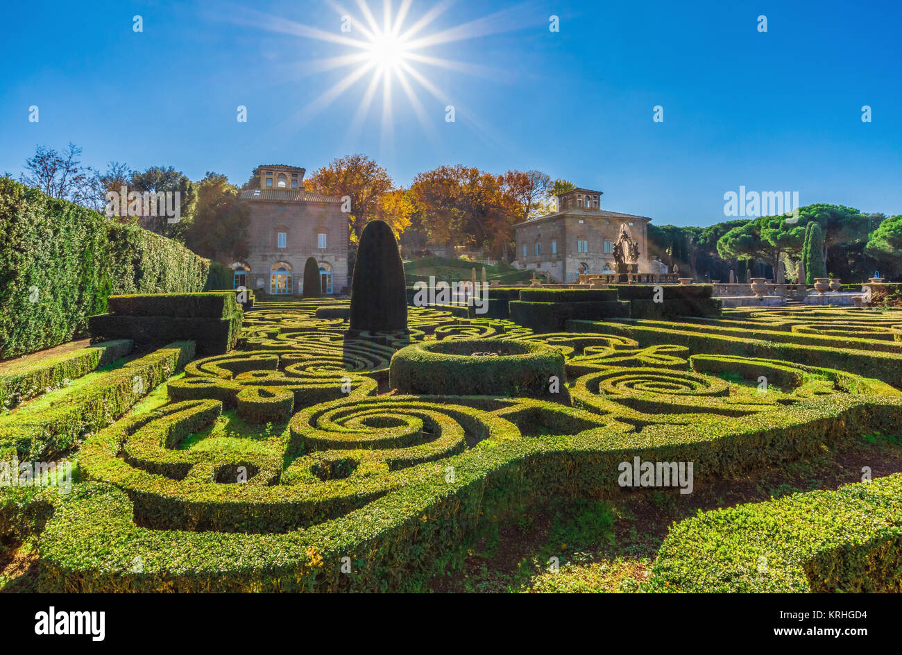 Bagnaia (Viterbo), Italy - The awesome geometric garden of Villa Lante ...