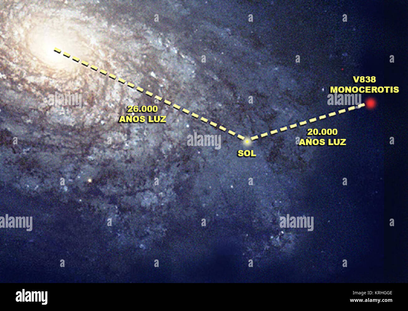 V838 Milky Way es Stock Photo - Alamy