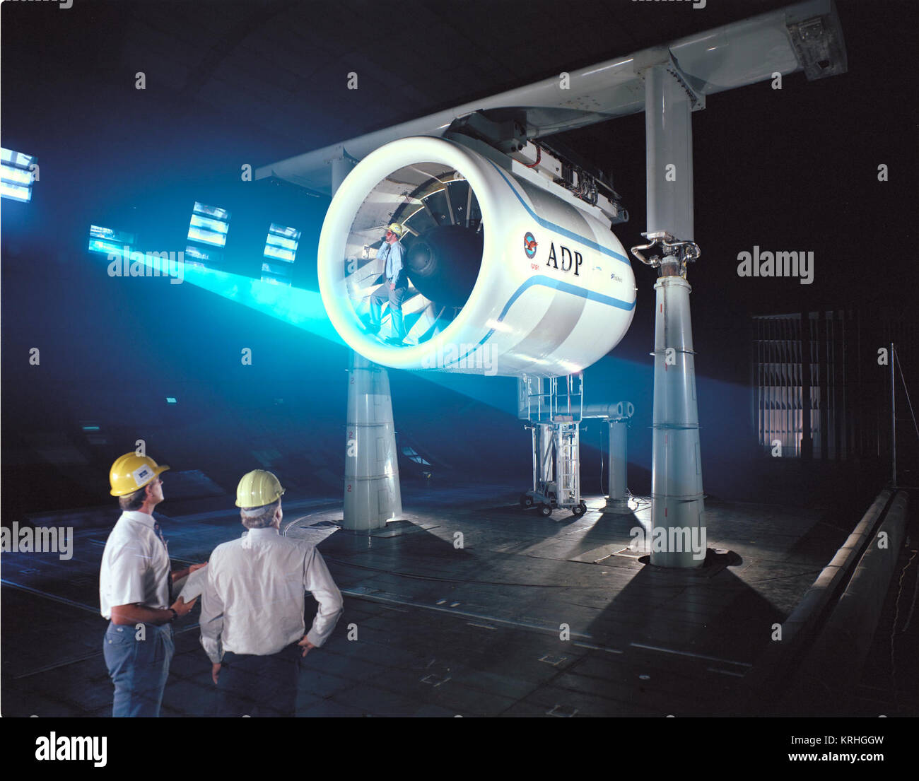 Pratt & Whitney Advanced Ducted Propulsor engine test Stock Photo - Alamy