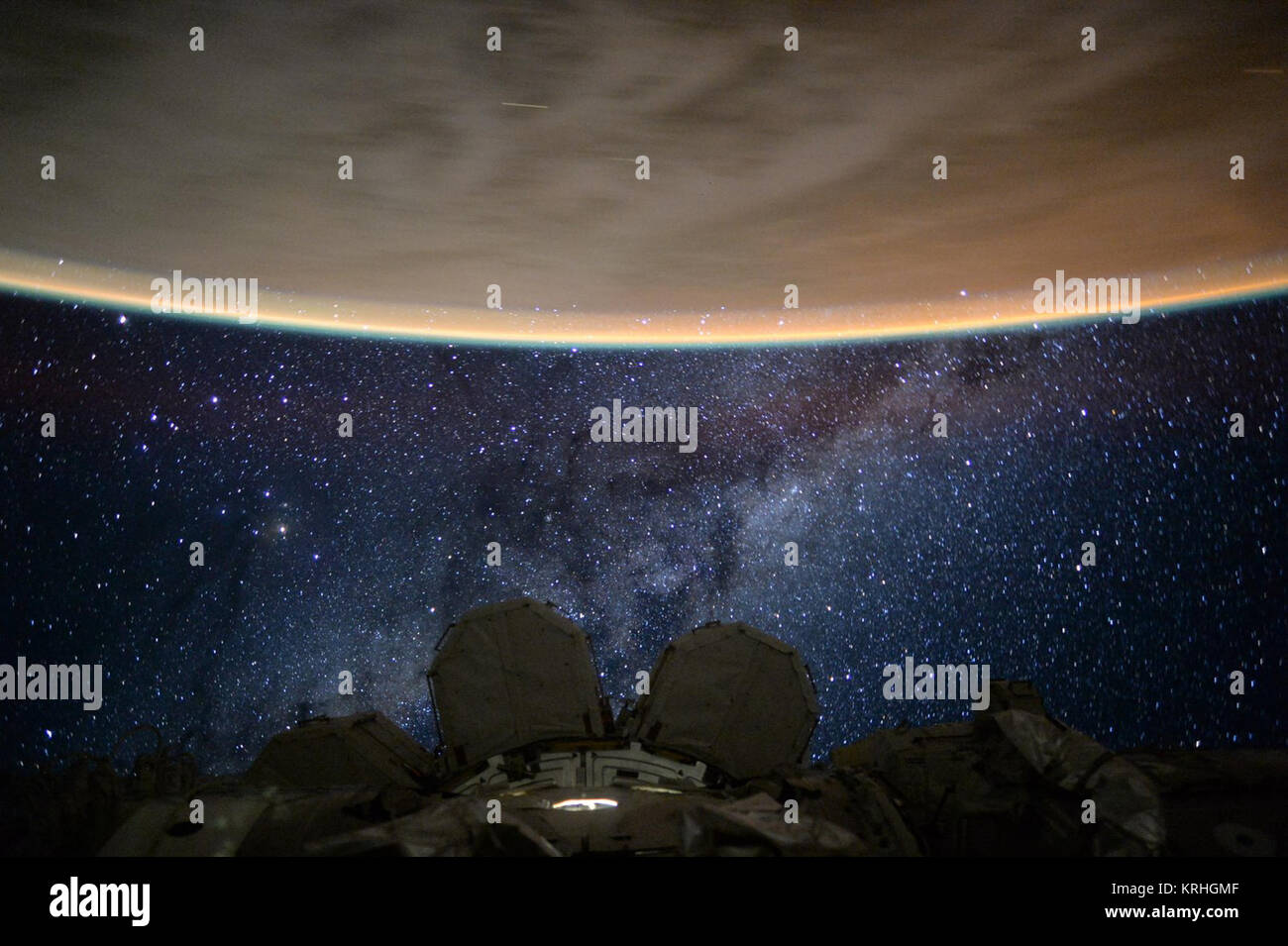 ISS-44 Perseid meteor shower Stock Photo - Alamy