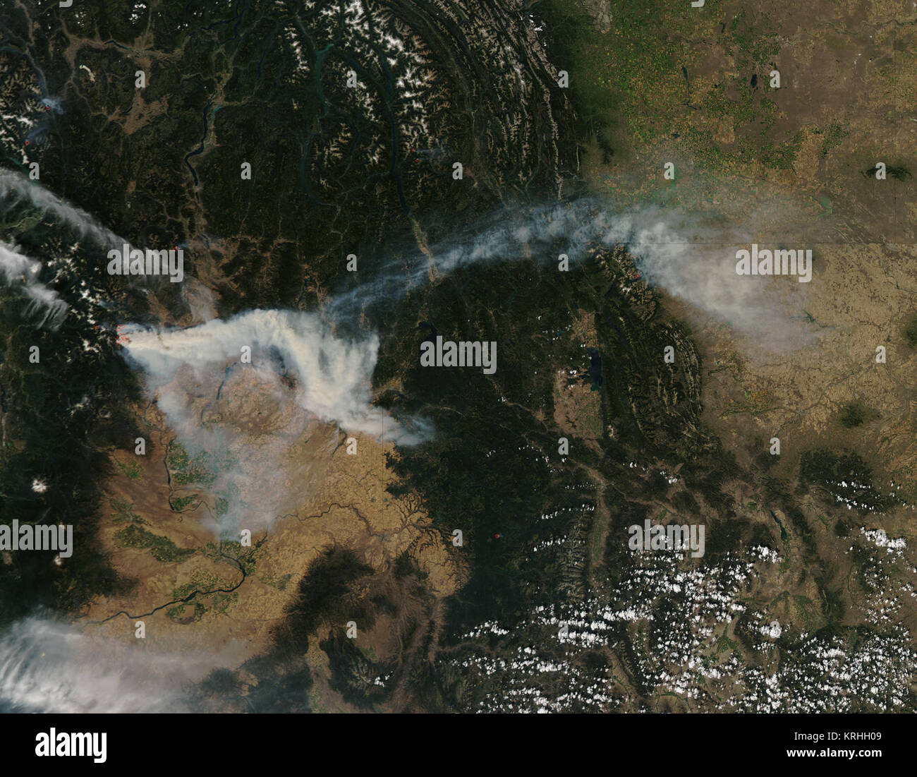 MODIS 2015-213 - Wolverine Fire and smoke over Washington and Idaho ...