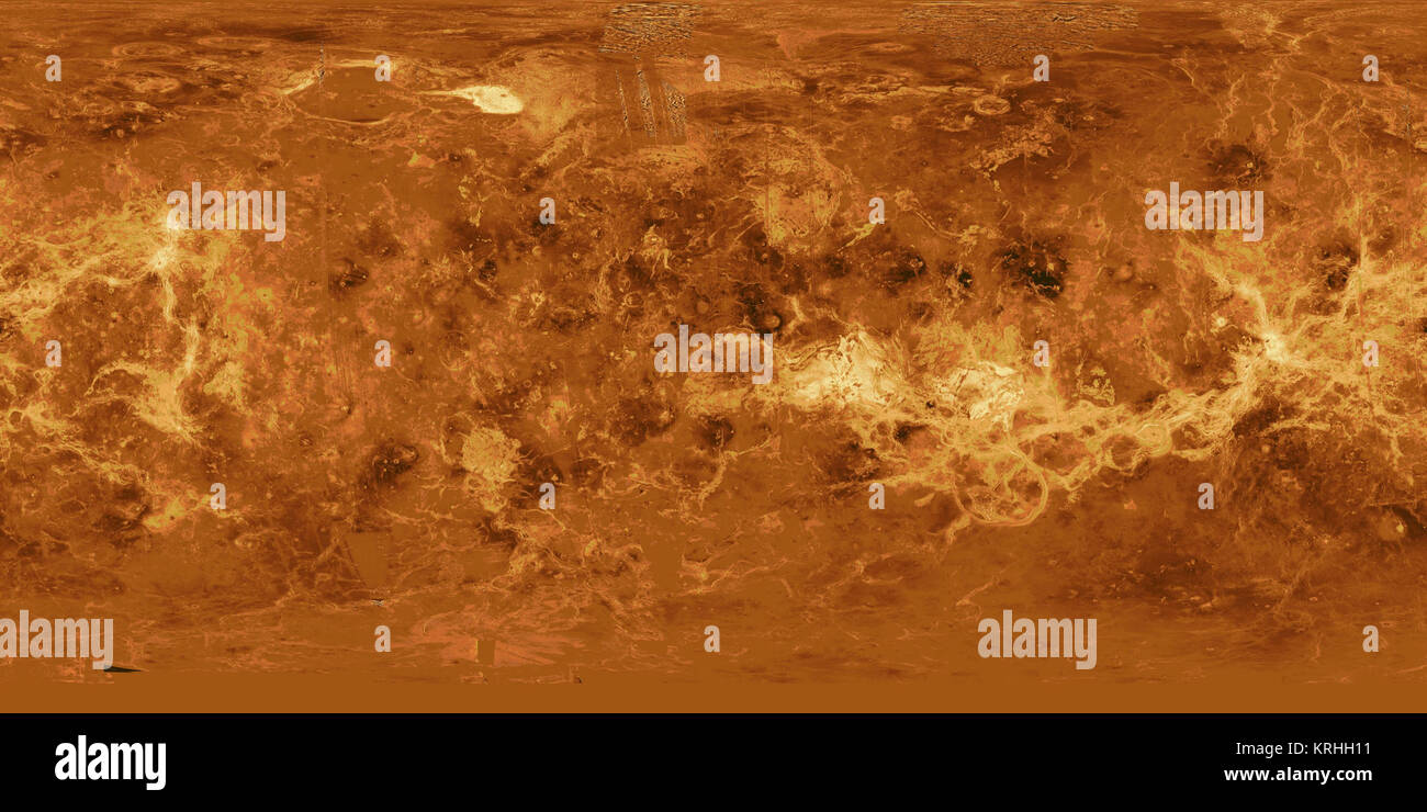 Cylindrical Map of Venus Stock Photo - Alamy