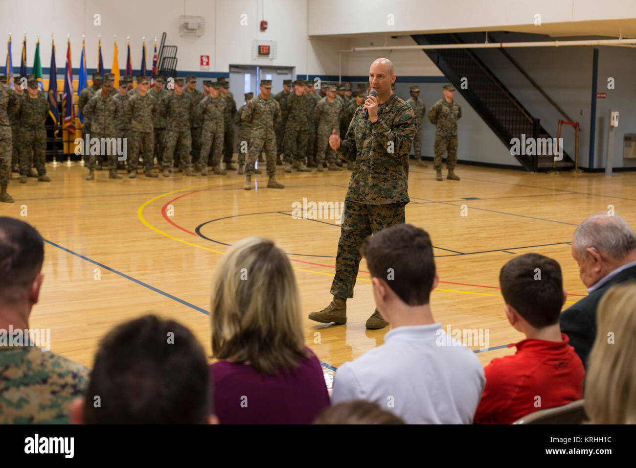 U.S. Marine Corps Col. Boyd A. Miller, commanding officer, Headquarters ...