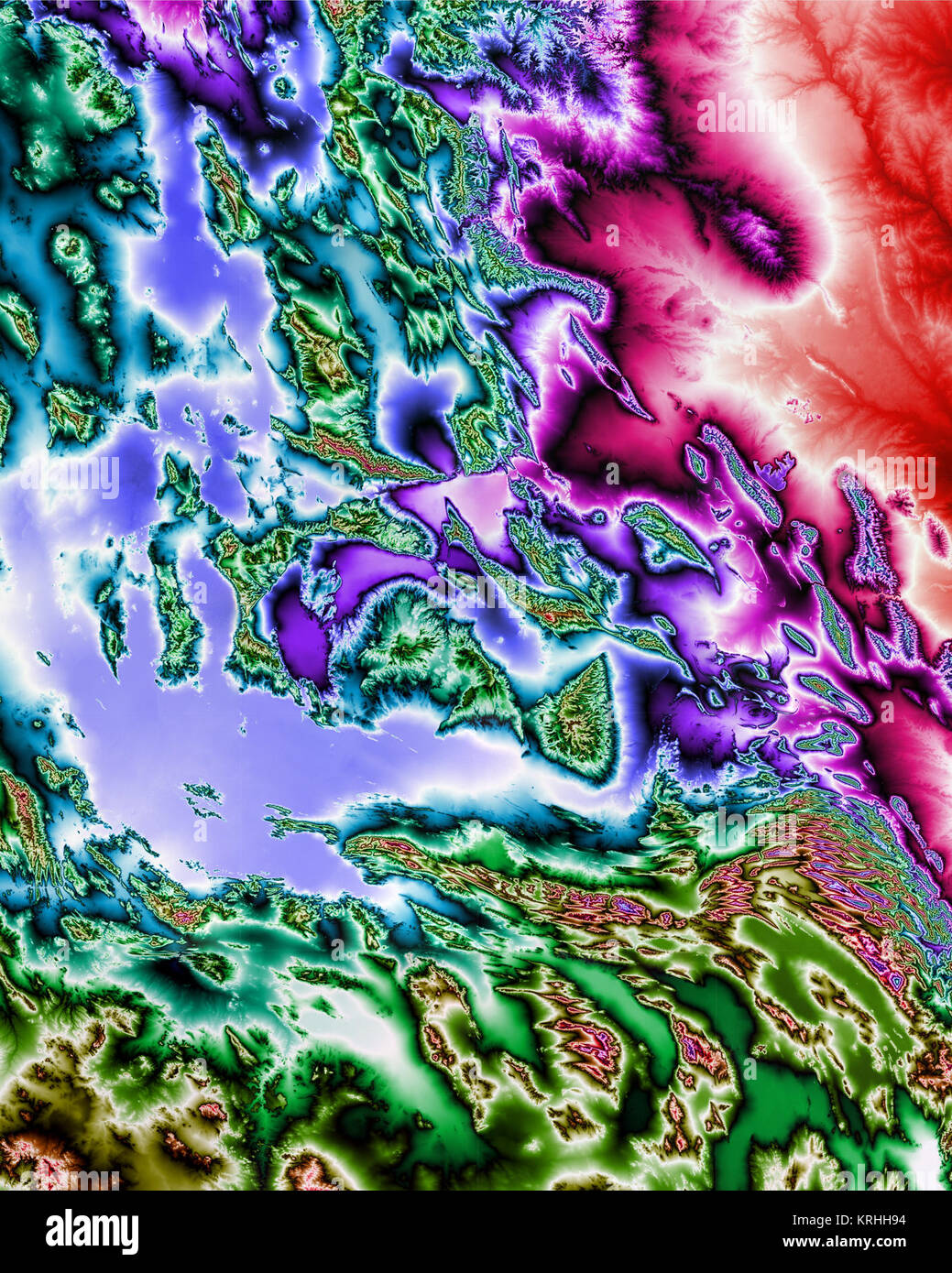 Map mexico elevation hi-res stock photography and images - Alamy