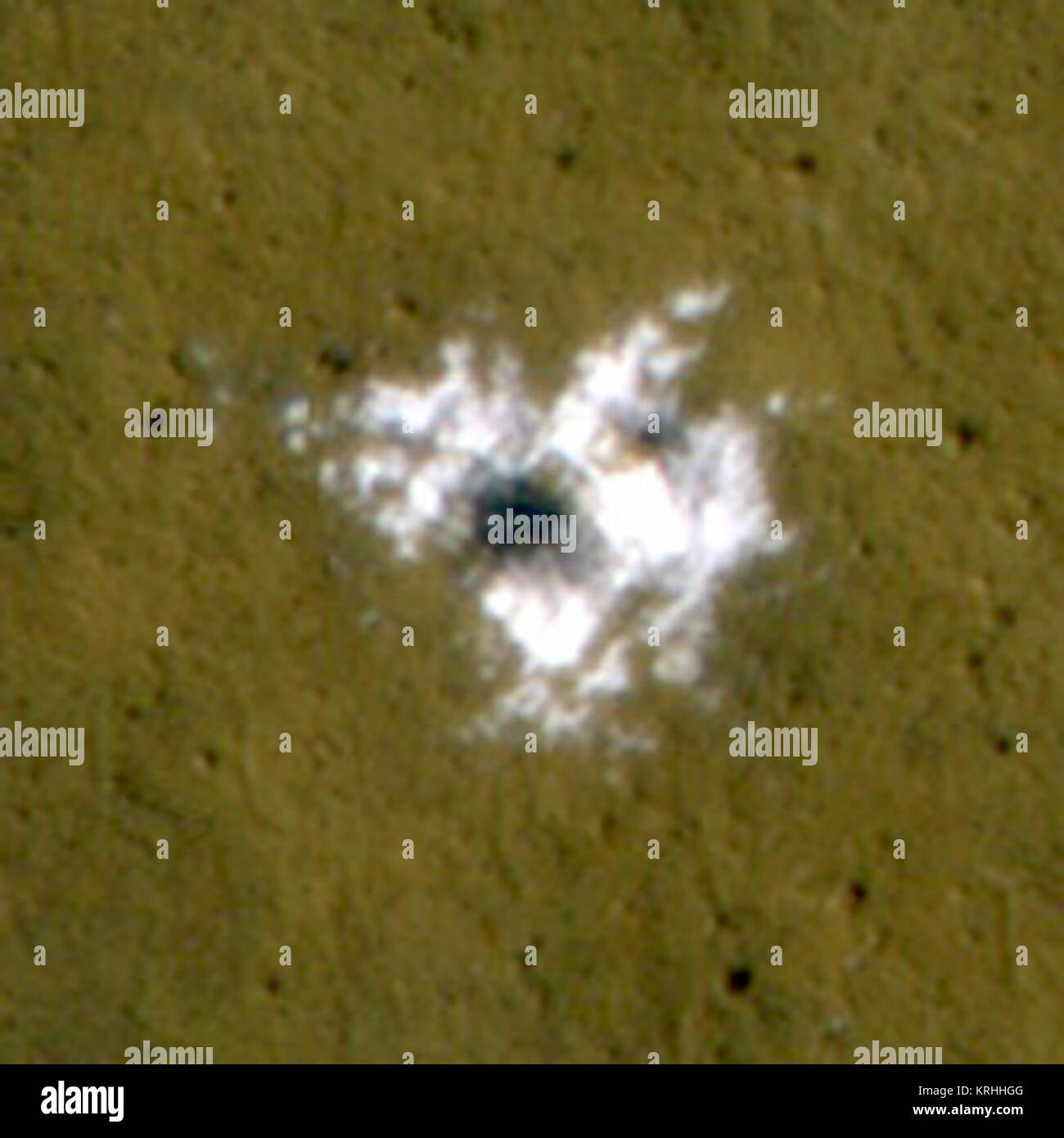 Ice exposed by impact Stock Photo - Alamy