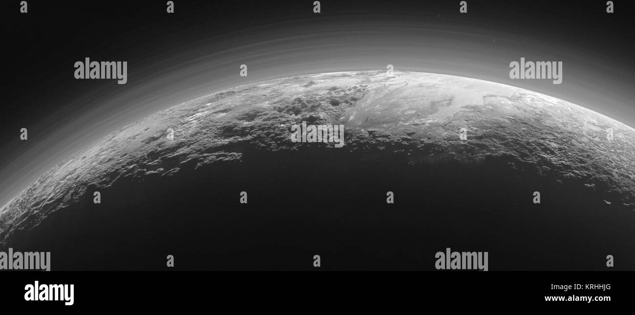 MVIC sunset scan of Pluto Stock Photo - Alamy