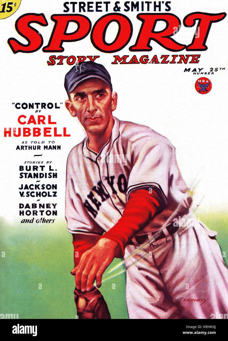 1934 - Sport Story Magazine - Carl Hubbell Stock Photo - Alamy