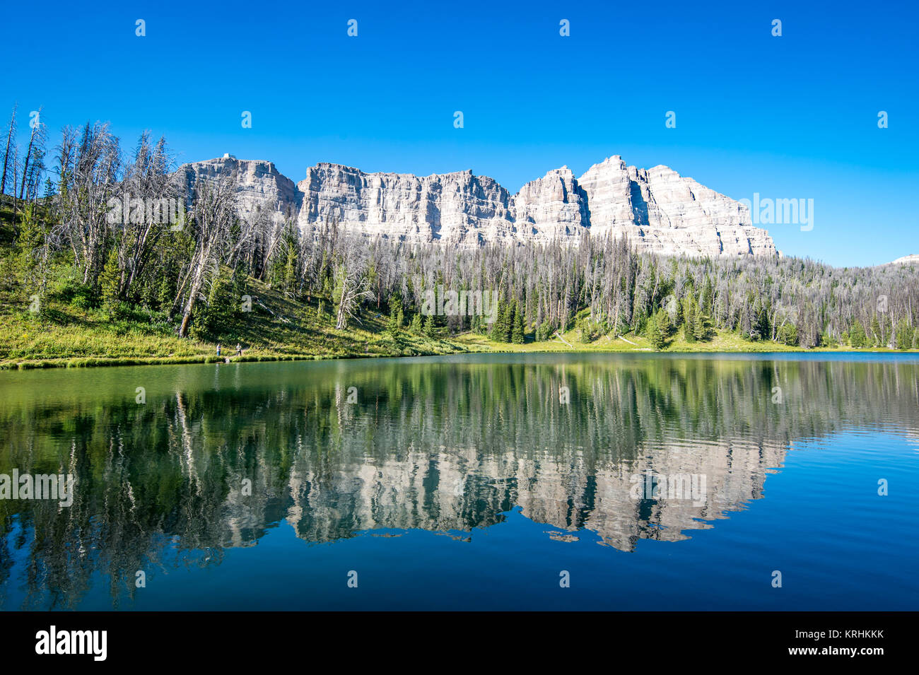 Wind River Lake Picnic Site, Dubois, Wyoming Stock Photo - Alamy