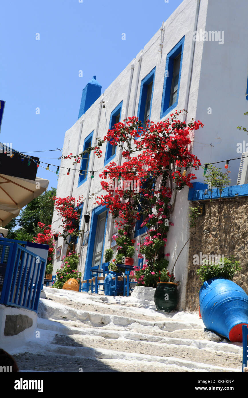 Traditional colors for Greek architecture Stock Photo - Alamy