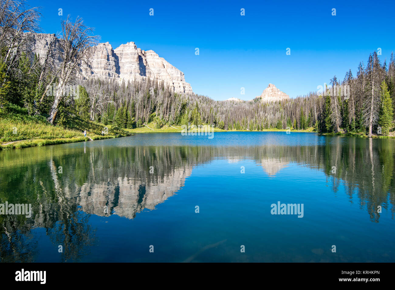 Wind River Lake Picnic Site, Dubois, Wyoming Stock Photo - Alamy