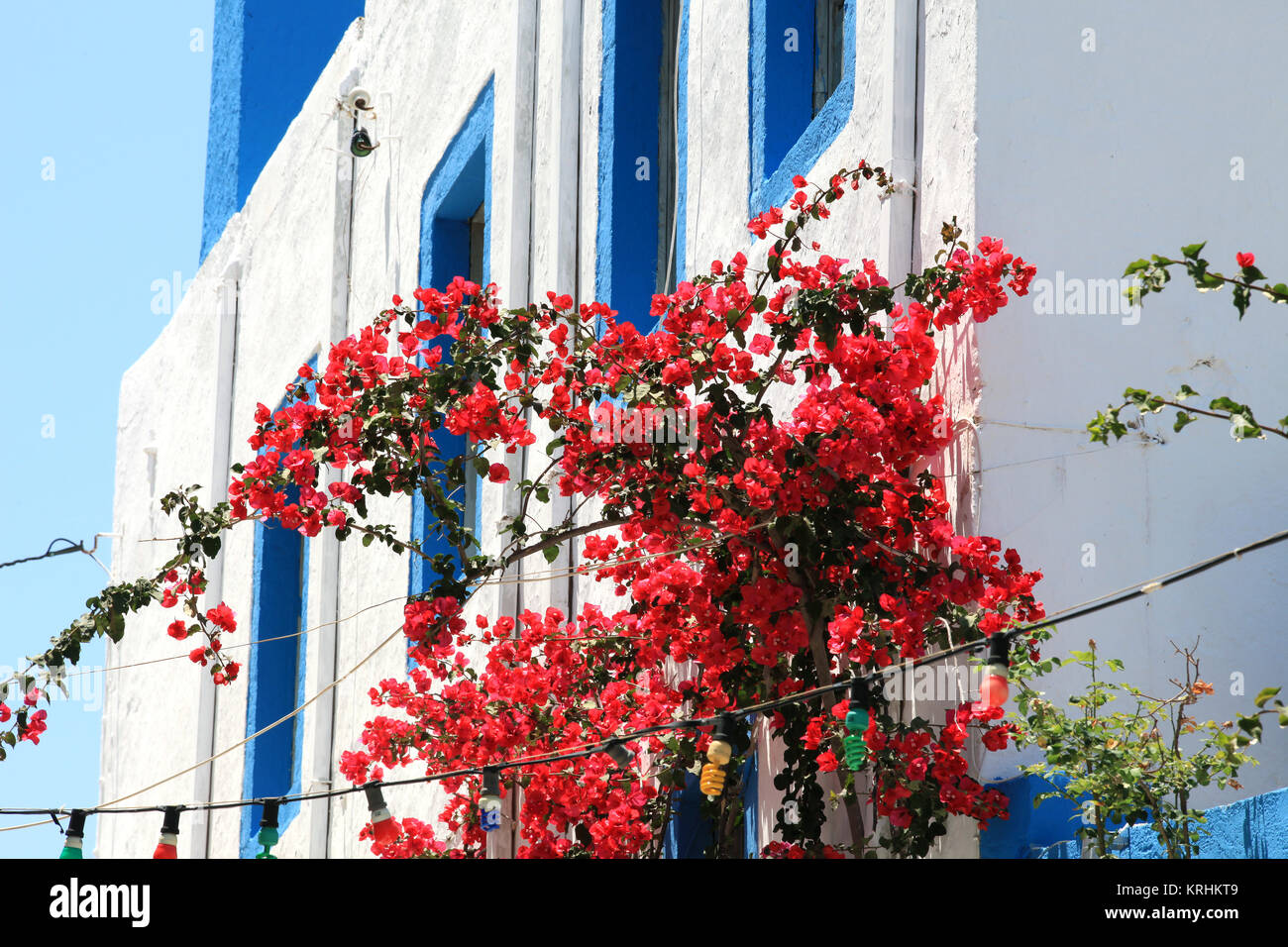 Traditional colors for Greek architecture Stock Photo - Alamy