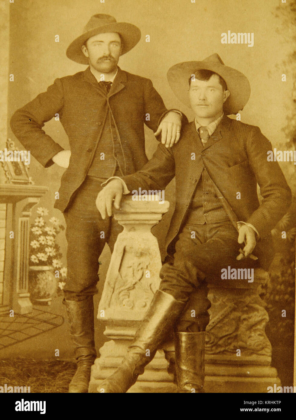 Ranch Hands Dressed As Gentlemen Stock Photo - Alamy