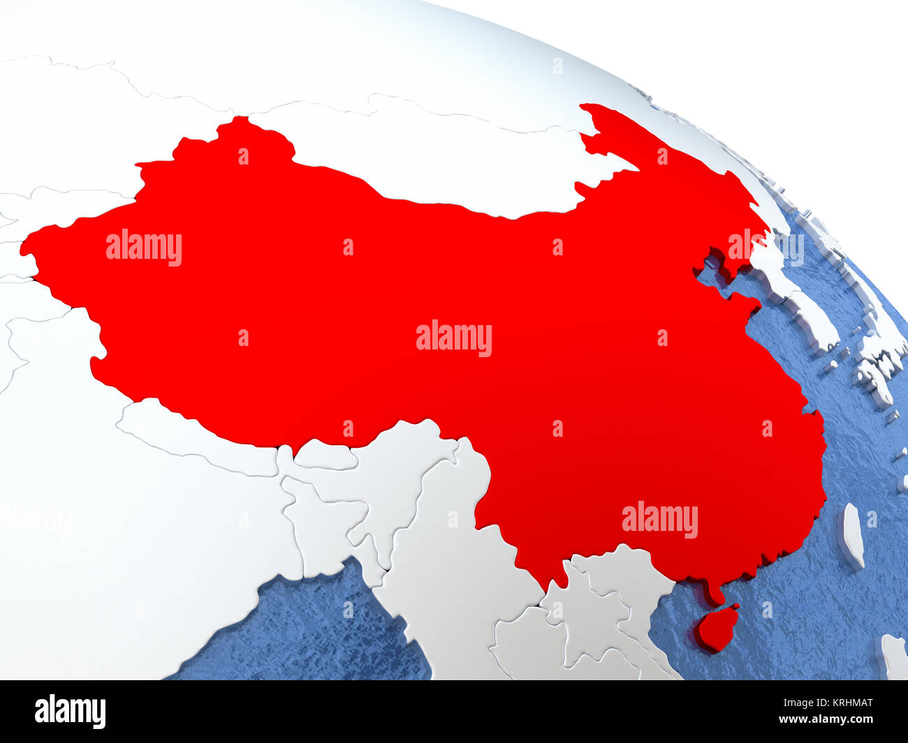 China country map on globe hi-res stock photography and images - Alamy