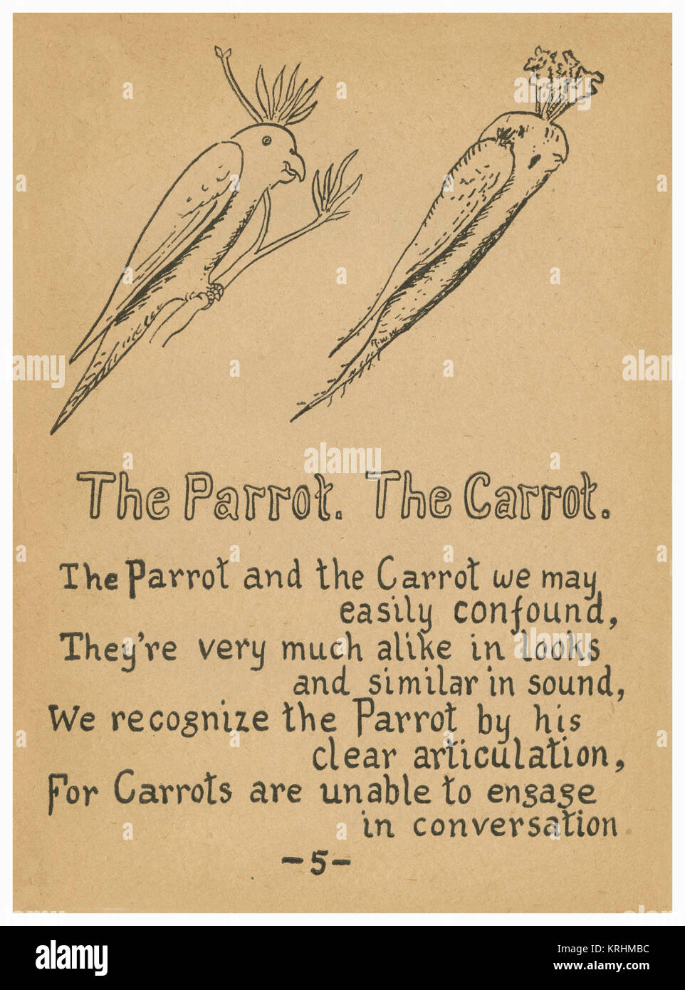 The Parrot. The Carrot Stock Photo - Alamy