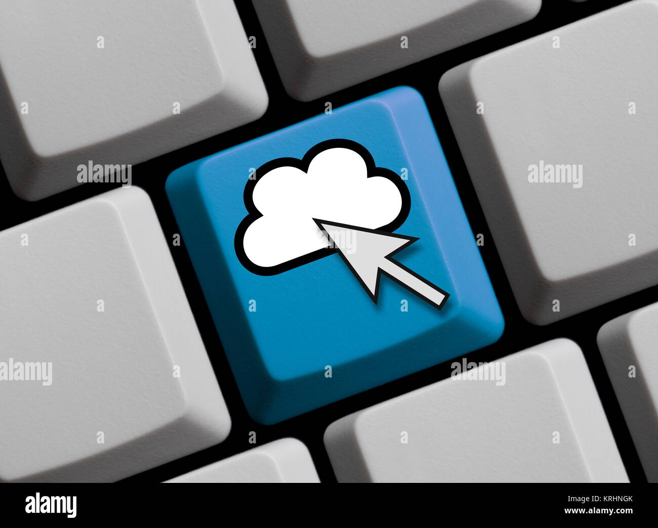 keyboard shows cloud Stock Photo - Alamy