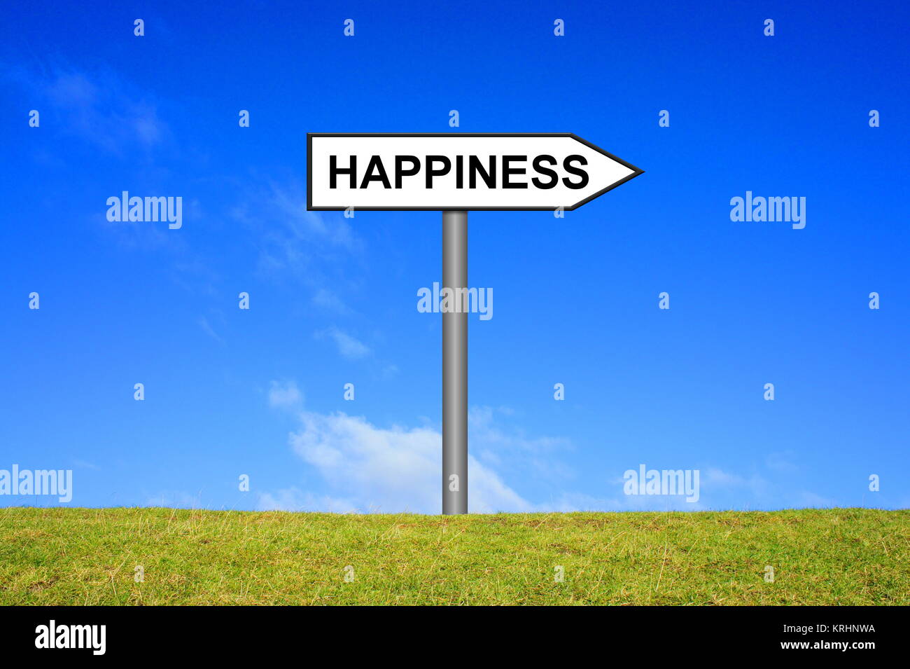 signpost sign showing happiness Stock Photo - Alamy