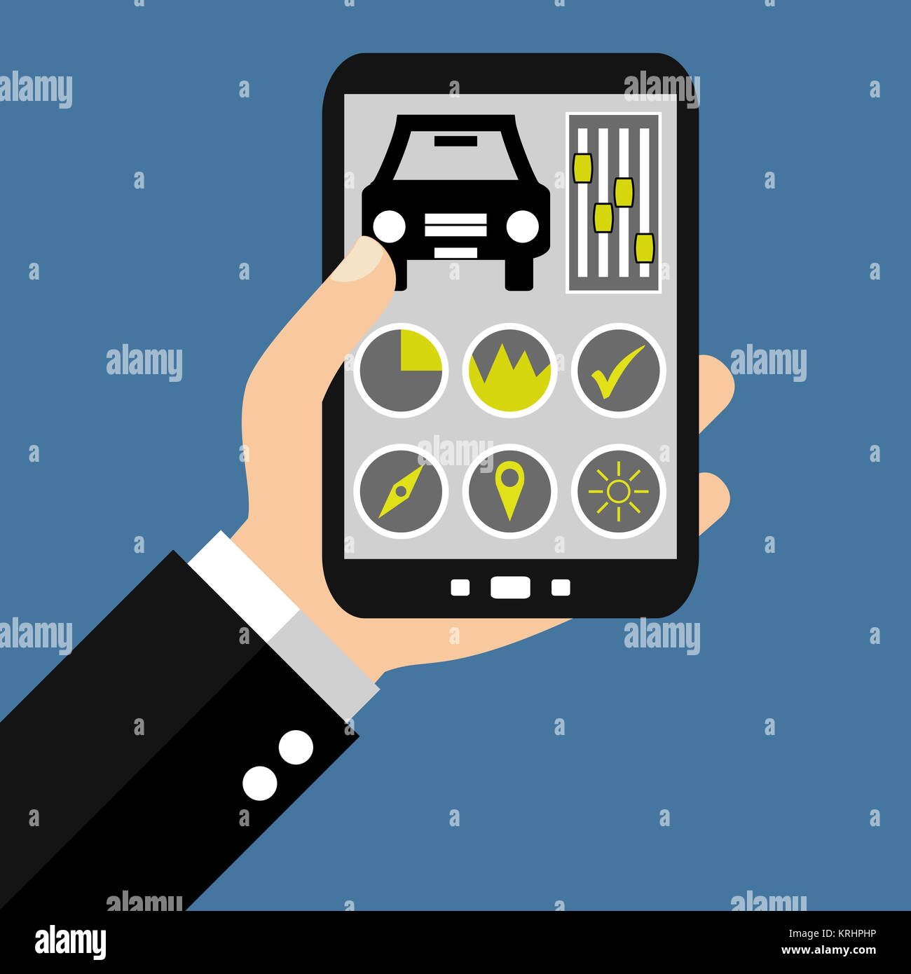 car control with your smartphone Stock Photo - Alamy