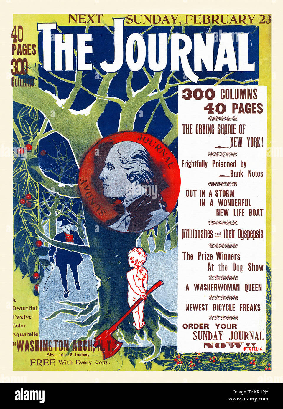 George washington and cherry tree hi-res stock photography and images ...