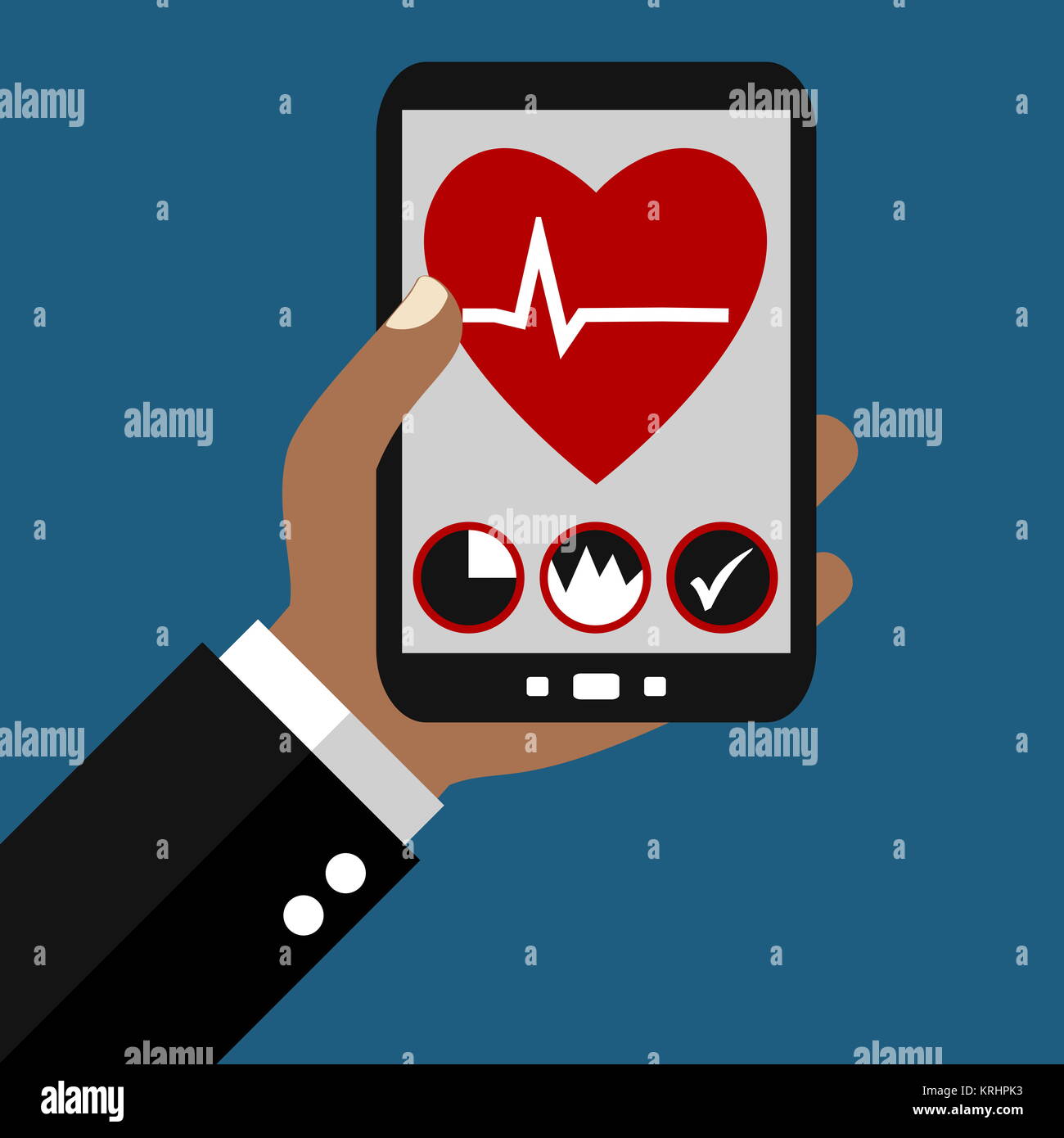 check health with the smartphone Stock Photo - Alamy
