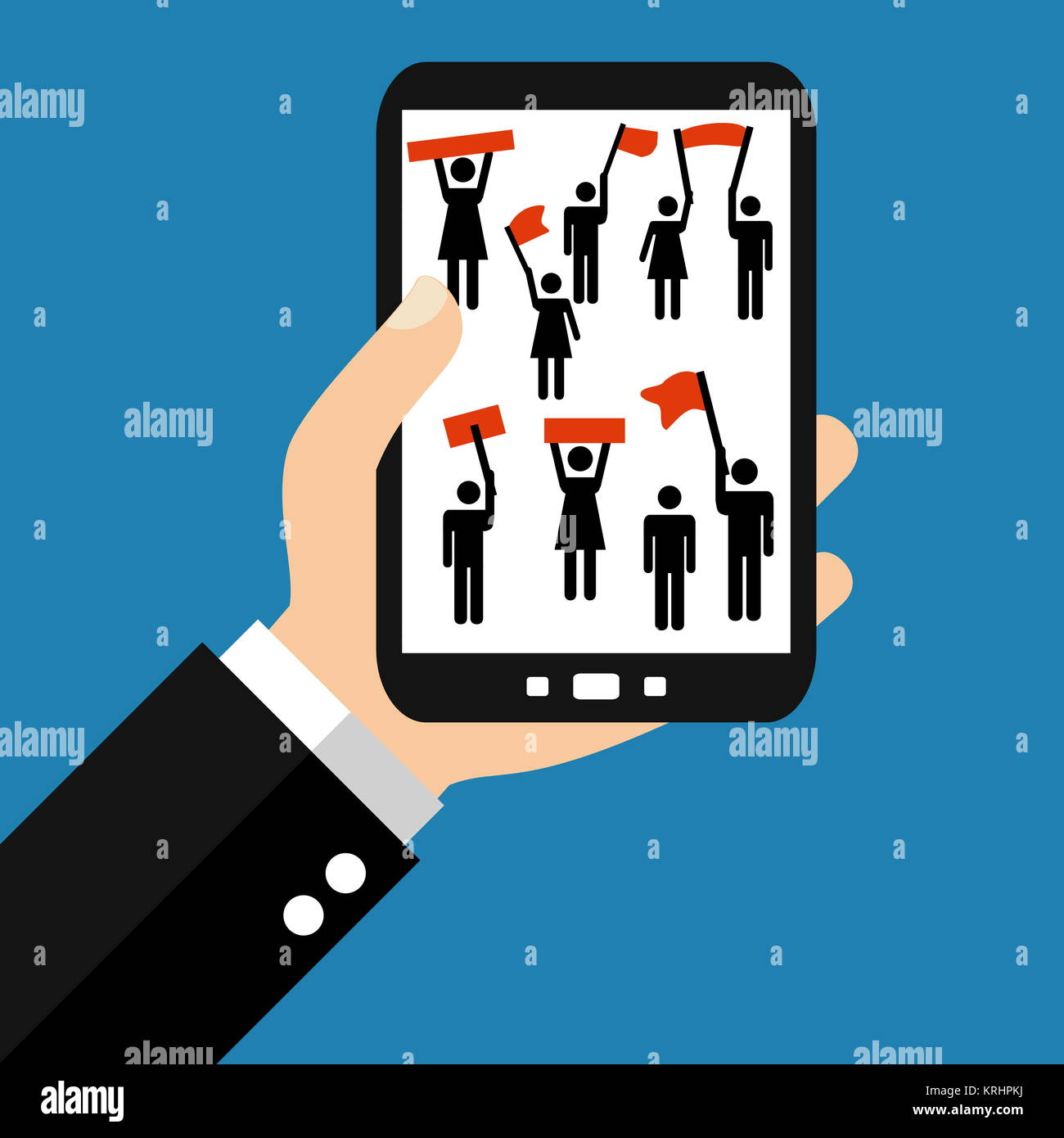 protest with your smartphone Stock Photo - Alamy