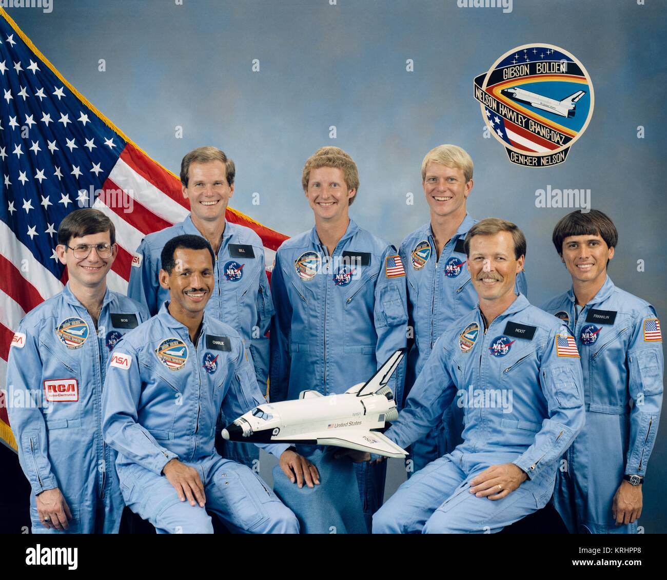 Official portrait of NASA Space Shuttle Columbia STS-61-C prime crew ...