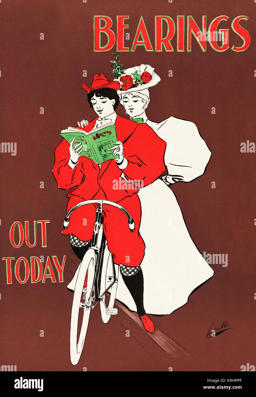 Two people on a bicycle read a magazine Stock Photo - Alamy